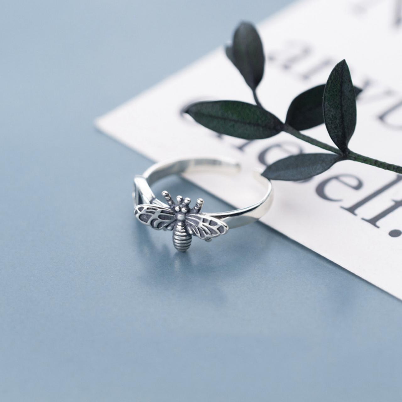 Vintage Bee Rings, Adjustable Bee Ring, Minimalist Rings, Dainty Ring ...