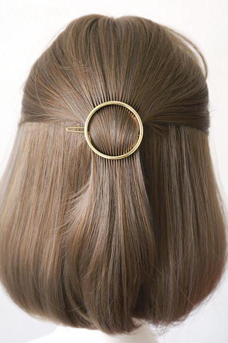 Large Gold Feather Barrette - Woodland on Luulla