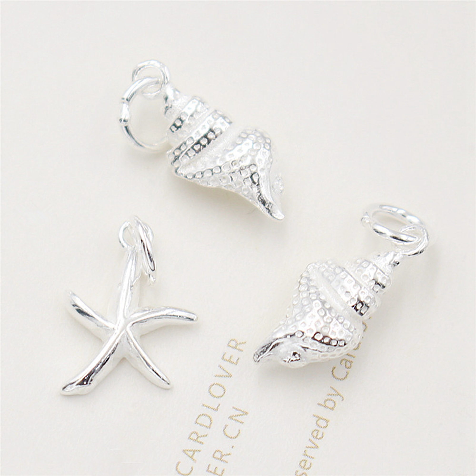 Sterling Silver Starfish Charms, 925 Silver Starfish Charms, Bracelet ...