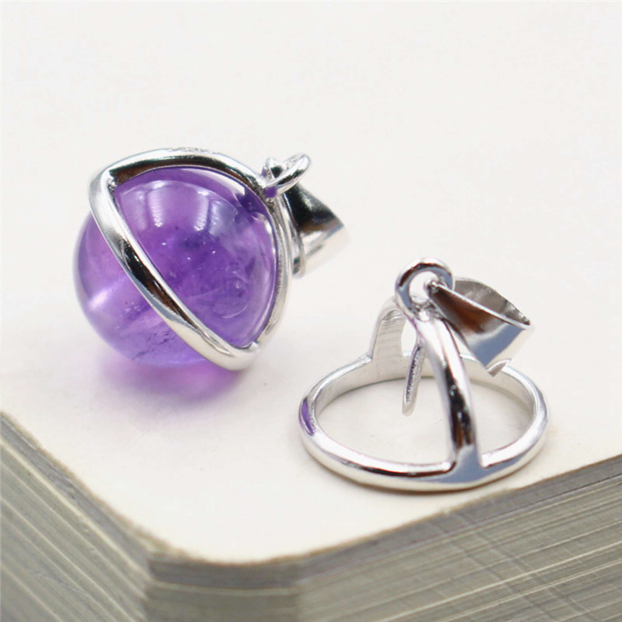 S925 Sterling Silver Round Ball Pinch Bails For Pearls, 925 Silver ...